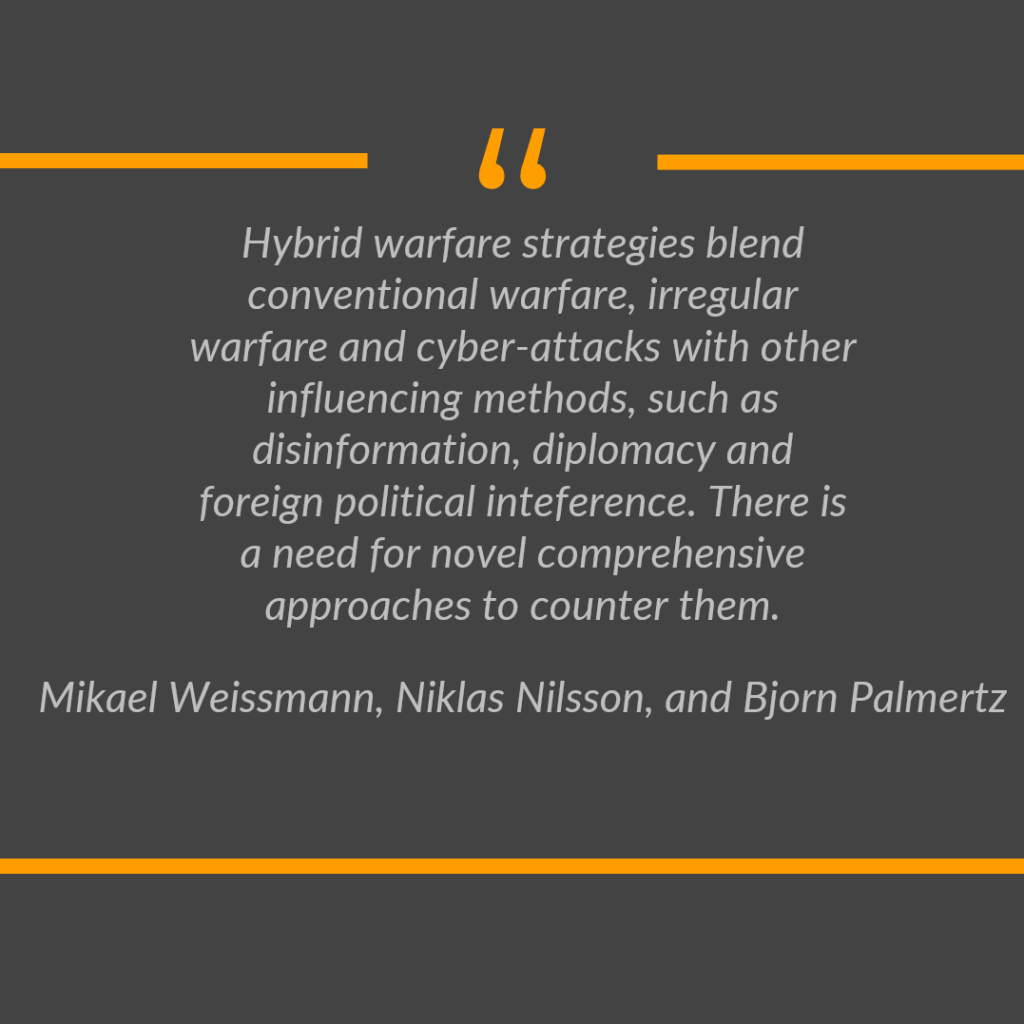 Hybrid Threats and Hybrid Warfare: Time for a Comprehensive Approach ...