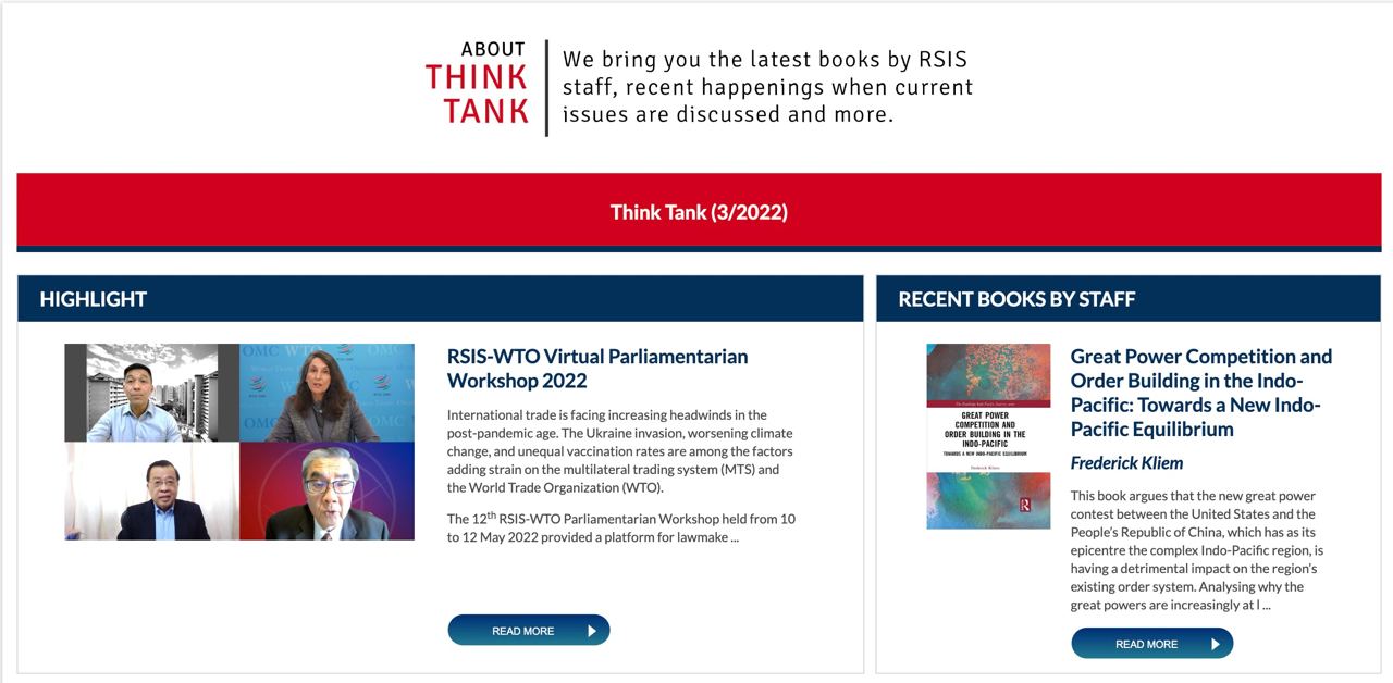 Think Tank (3/2022) - RSIS