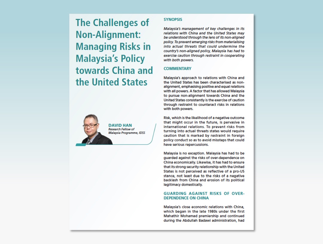 The Challenges of Non-Alignment: Managing Risks in Malaysia’s Policy ...