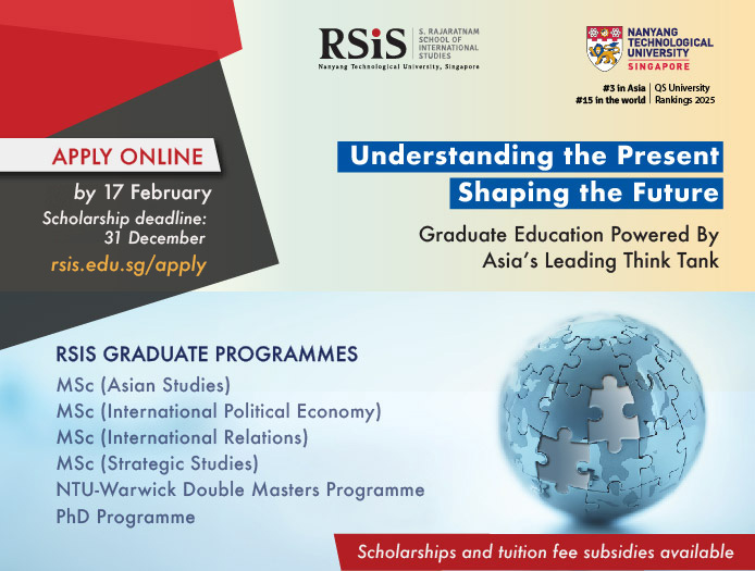 RSIS Master’s Programmes – Application Deadline Extended! - RSIS